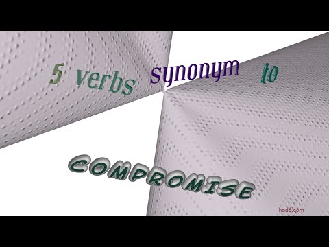 compromise - 5 verbs which are synonym of compromise (sentence examples)