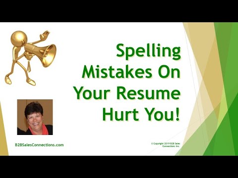 Spelling Mistakes On Your Resume Hurt You!