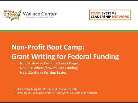 Non-Profit Boot Camp Federal Grants Writing Session 3
