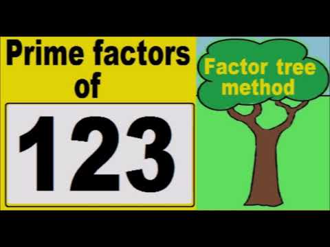 Prime factors of 123. Prime factor decomposition of 123. Factor tree method.