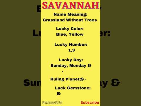 Savannah Name Meaning #shorts #namemeaning #savannah