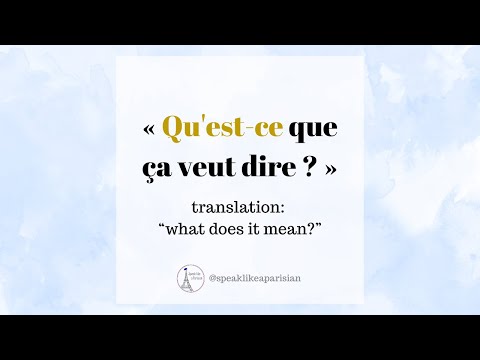 How to ask "What does this mean?" 🧐❓in French! 🇫🇷