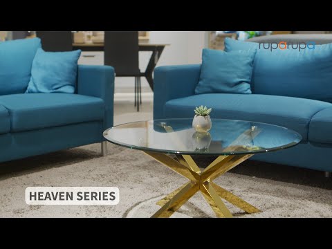Jual Informa Heaven Meja Tamu Kaca Gold Terbaru | Ruparupa