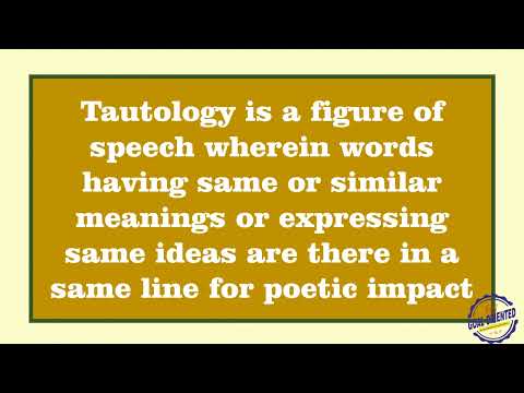 what is tautology and examples of tautology #figures of speech