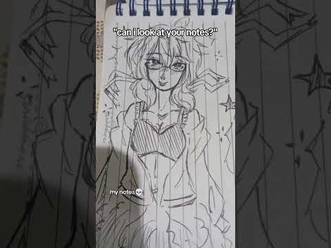 Instead of notes...it's full of...doodles...yeah😁😀👍 #drawing #mystyle #artdrawing