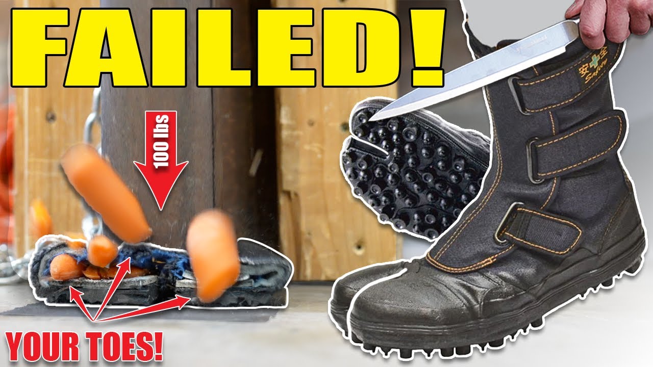 Are Ninja work boots SAFE!? - Steel Toe Tabi Smash