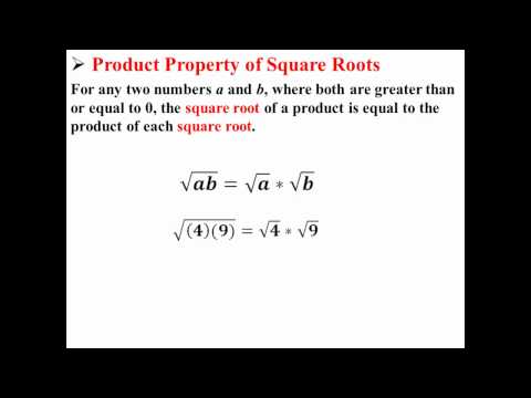 Product Property of Square Roots