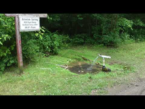 artesian spring water surface flow at Valles Mines, Missouri