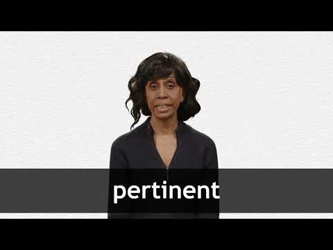 How to pronounce PERTINENT in American English