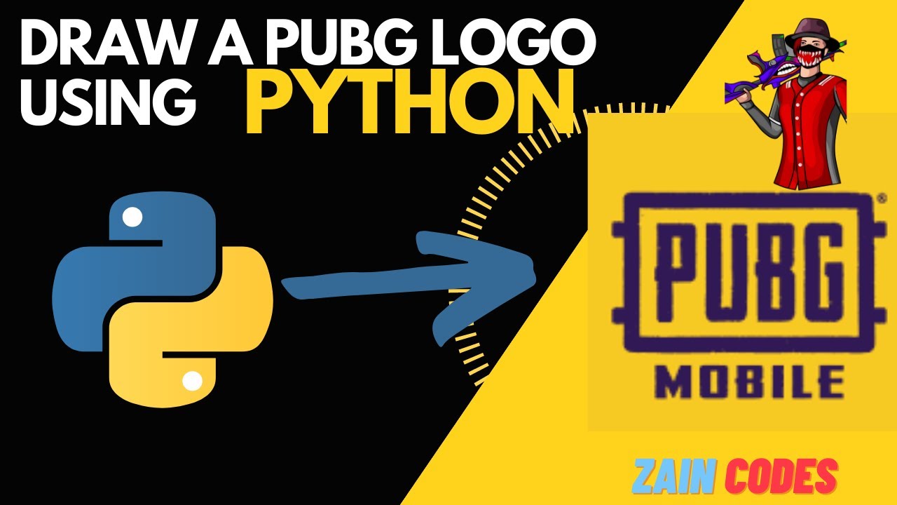 python turtle || draw a PUBG logo using python (Advance)