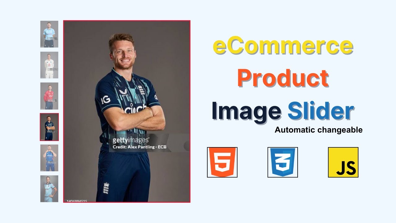 eCommerce Product Image Slider using HTML CSS and JavaScript