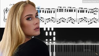 Adele - Hello by Leisure Piano Sheets YT Partition musicale
