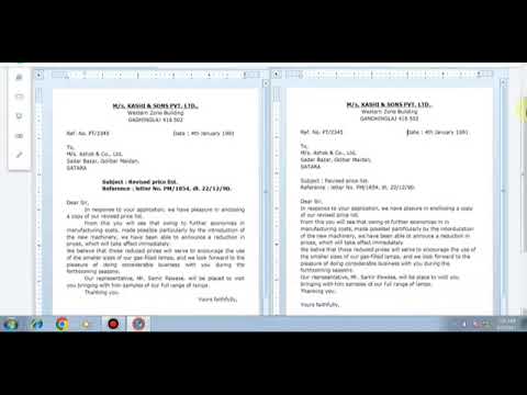 GCC-TBC English 30 WPM Letter Perfect Formatting Information | Parvati Computer Typing Institute