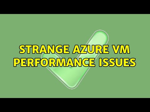 Strange Azure VM performance Issues
