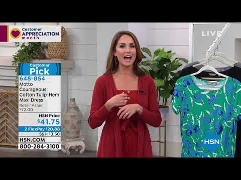 Motto Courageous Cotton TulipHem Maxi Dress