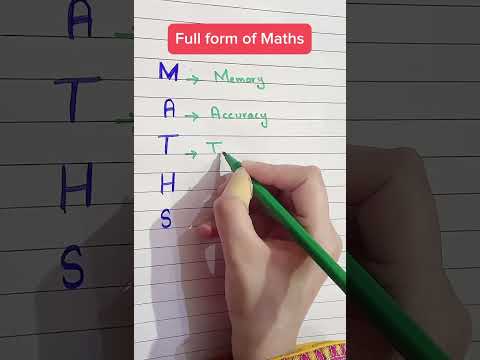 Full form of Maths…😍 #maths #mathsfun #trainyourbrain #viral #shorts