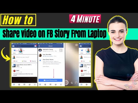 How to share video on facebook story from laptop 2024