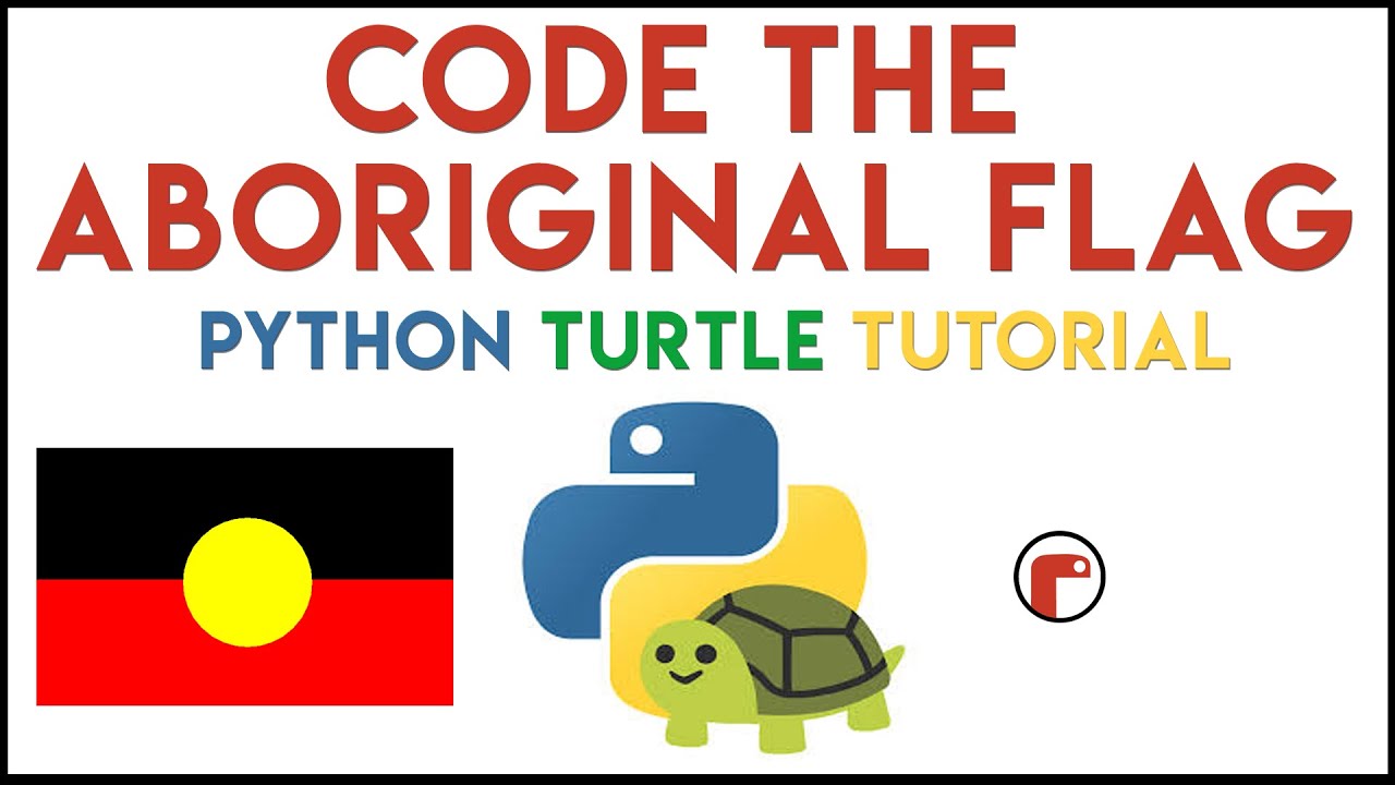 Python Turtle - Code the Aboriginal Australian Flag Tutorial