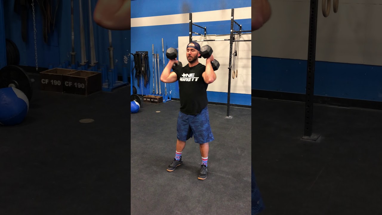 Dumbbell Front Squat Demo- CrossFit 190