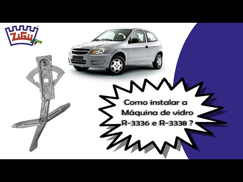 Instalação da máquina de vidro manual R-3336 Celta 2000 até 2006 / R-3338 Celta 2007 até 2016 - 2P