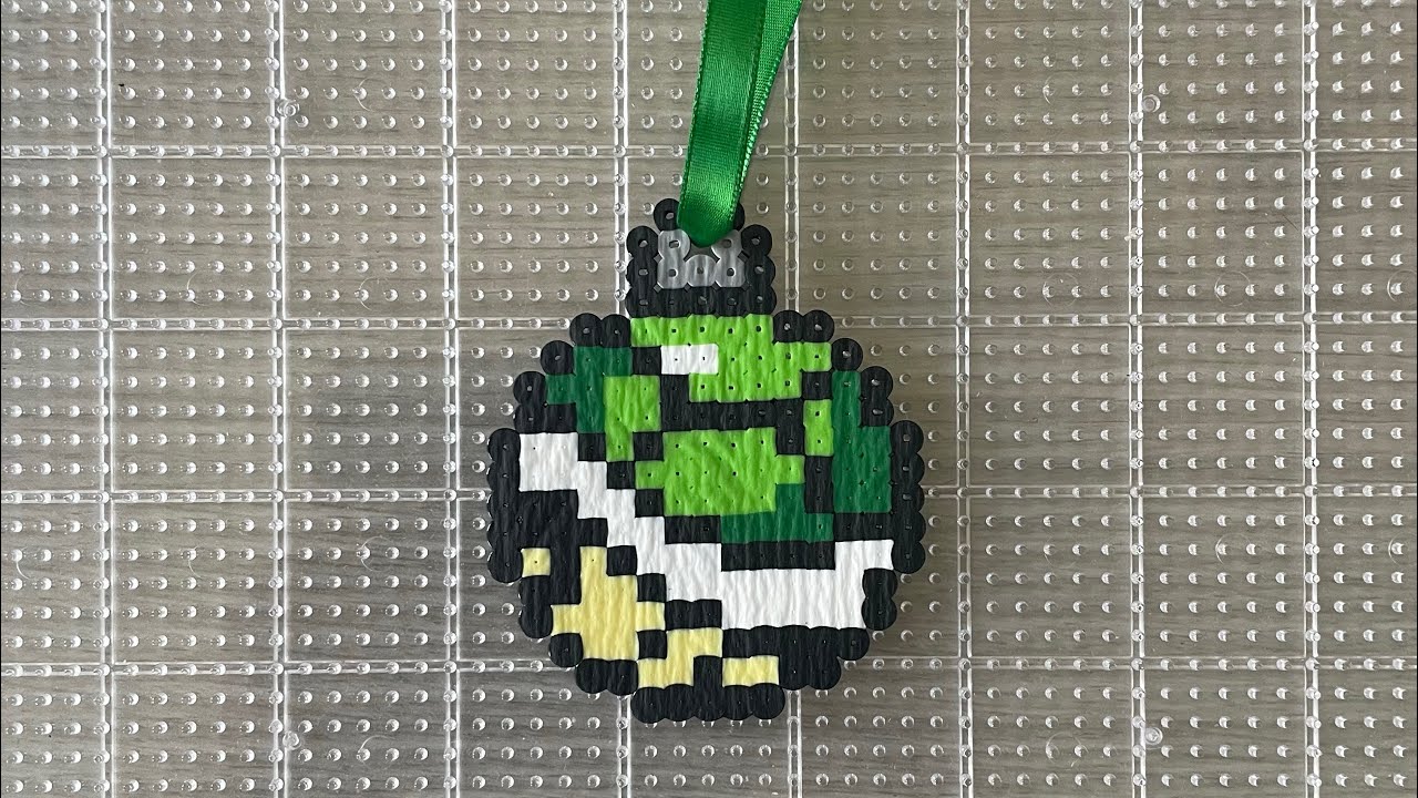 Koopa Shell Mario Perler Bead Ornament Timelapse