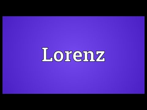 Lorenz Meaning