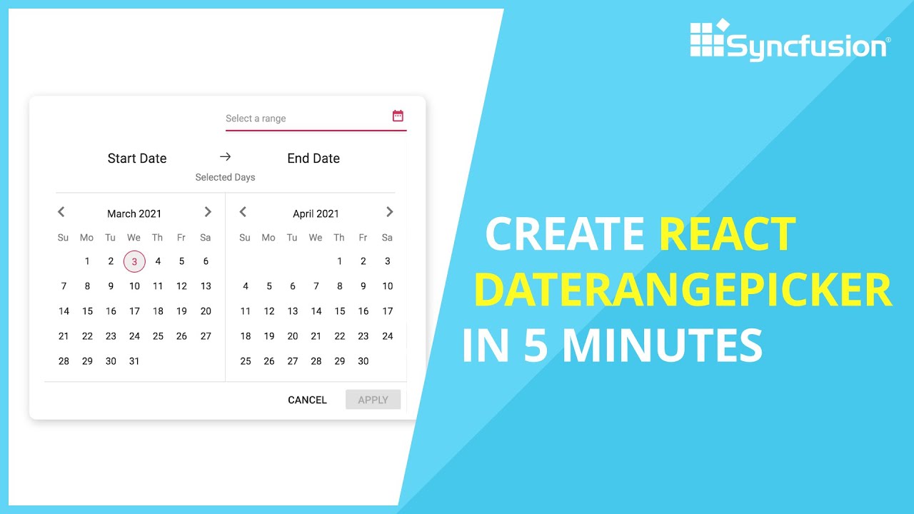 Learn about React DateRangePicker in 5 Minutes