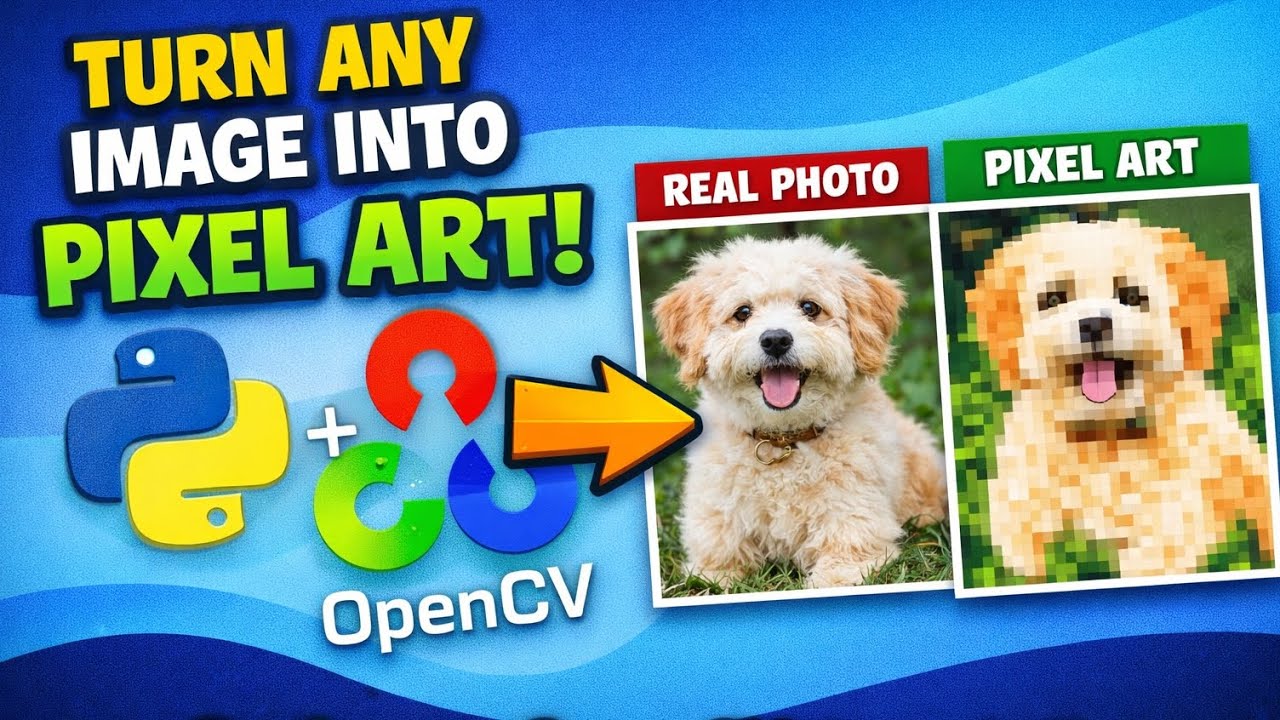 I Turned a Normal Image Into Pixel Art Using Python (OpenCV tutorial)