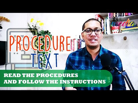 WHAT YOU NEED TO KNOW ABOUT PROCEDURE TEXT
