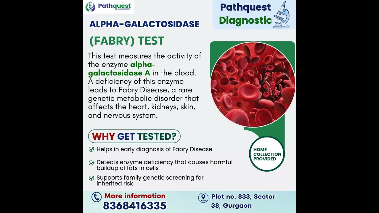 Alpha-Galactosidase (Fabry) Enzyme Test | Detect Fabry Disease Early at Pathquest Diagnostics #blood