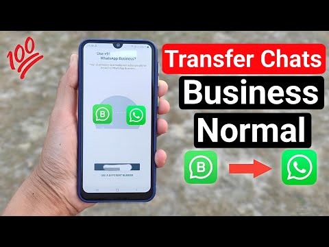 Business WhatsApp to Normal whatsApp Chat Transfer | How to change whatsapp business to whatsapp