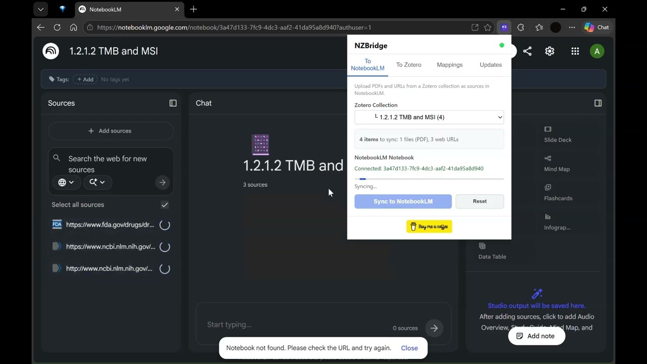 NZBridge — NotebookLM Zotero Bridge | Zotero Plugin and Edge Extension