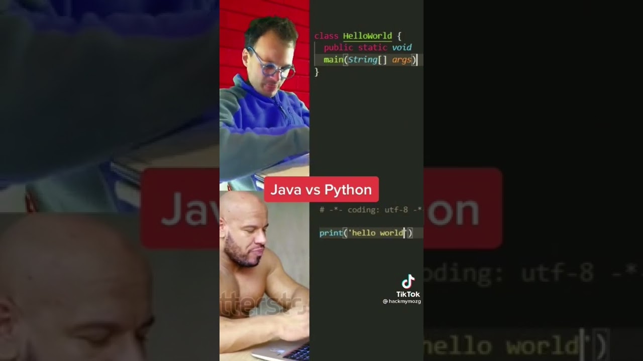Java Vs Python #coding #java #python #developer #shorts