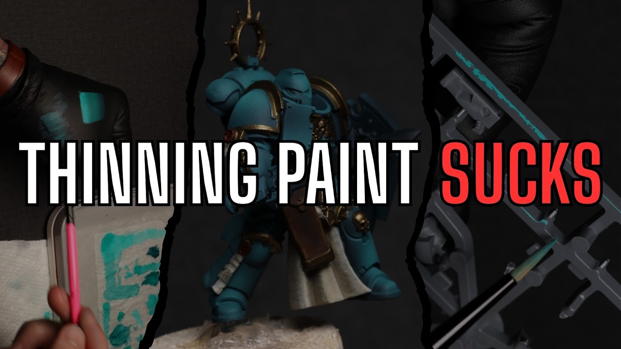 Why thinning acrylic miniature paint SUCKS, and how to fix it.