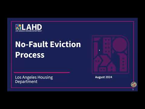 Aug & Sept 2024 - Requirements for No-Fault Evictions & Relocation Assistance Under the RSO and JCO