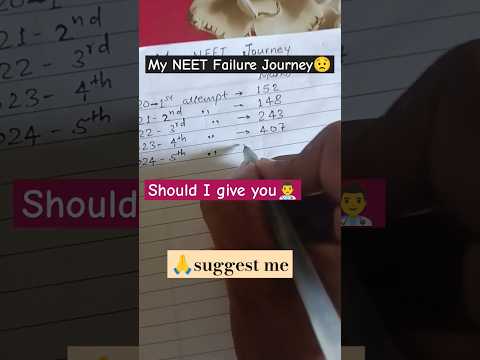 my neet failure, 5th attempt neet failure, 4th drop #neet #dropper #doctor