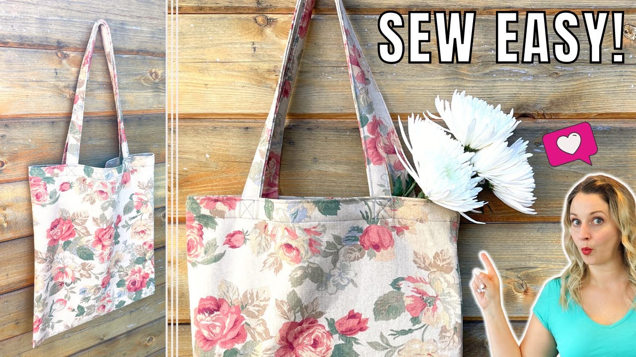 Easy Tote Bag Sewing Tutorial // Beginner Sewing Project