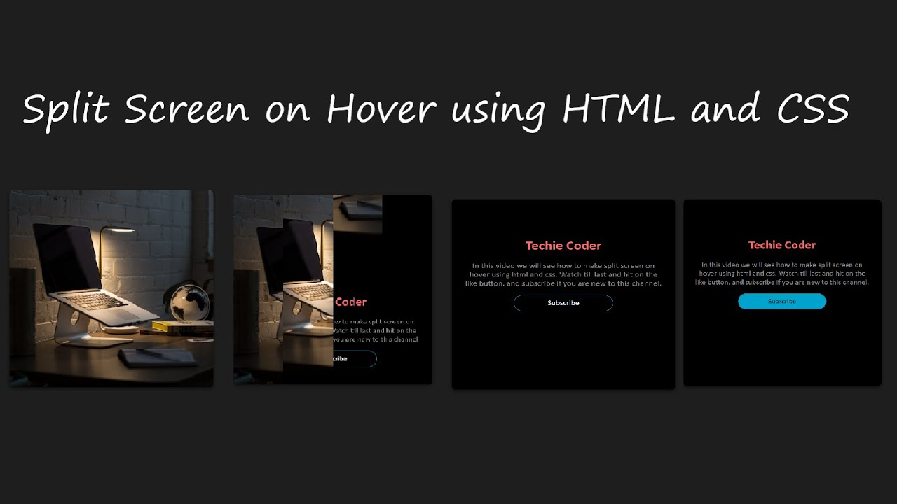 Split Screen on Hover using Html and CSS