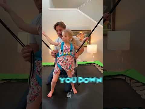 Dad launches daughter with home made bungee! 😱