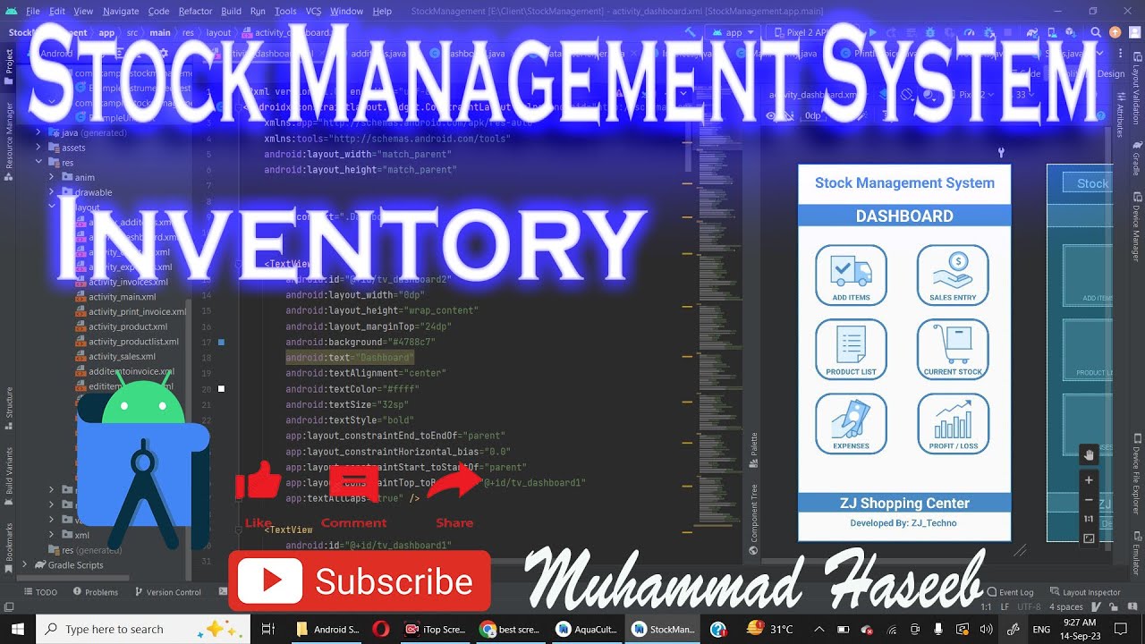Stock Management System || Inventory Application Using Android Studio With source code FYP