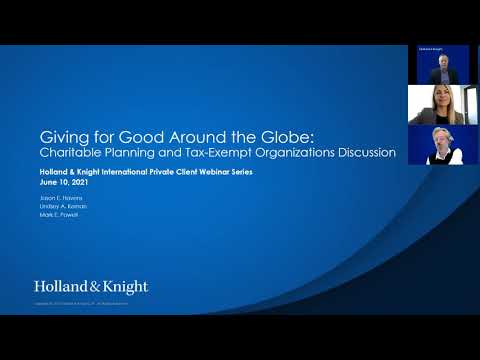 Giving for Good Around the Globe: International Charitable Planning