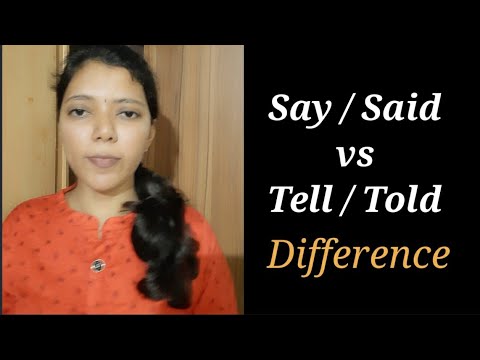 SAY Vs TELL DIFFERENCE | DOUBT OF THE DAY | ENGLISH THROUGH TAMIL