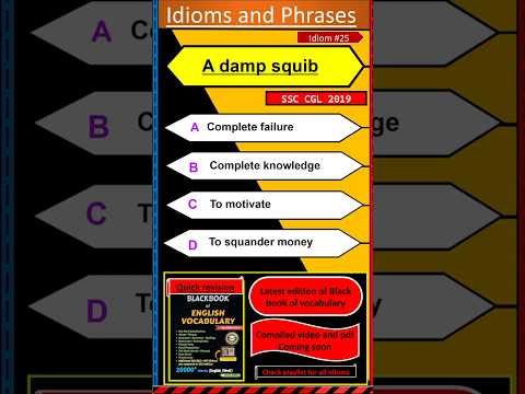 Idioms and phrases | A damp squib | Black book of English vocabulary |