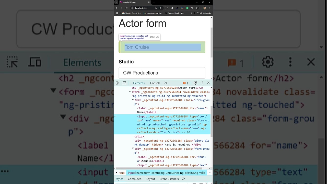 ng-touched and ng-untouched classes for form control element and its uses in template driven forms