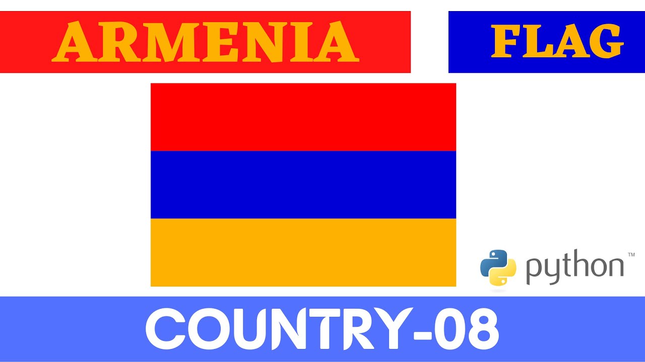 Armenia flag drawing using python | #code_gyani | #armenia