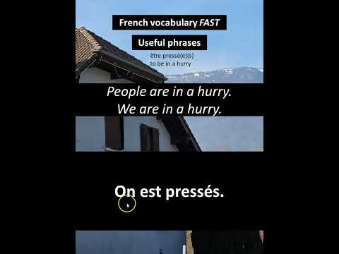 One is in a hurry / On est ... #frenchforbeginner #frenchpronunciation