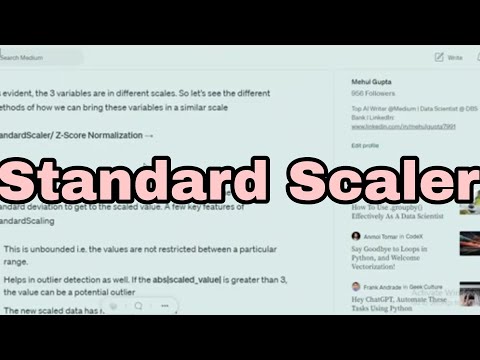 Standard Scaler explained with codes