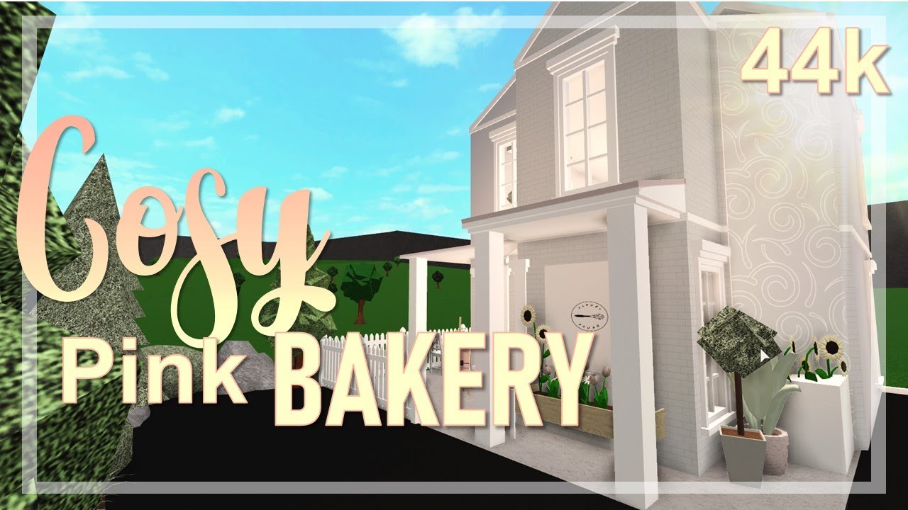 BLOXBURG| Cosy pink bakery 44k | Cafe build