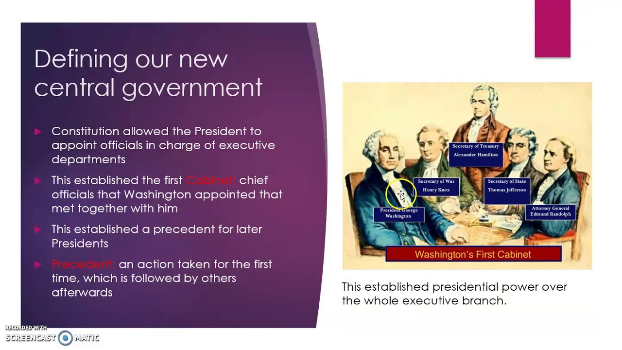 Washingtons Presidency PPT