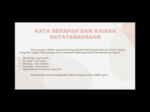 Kata Serapan dalam Bahasa Indonesia